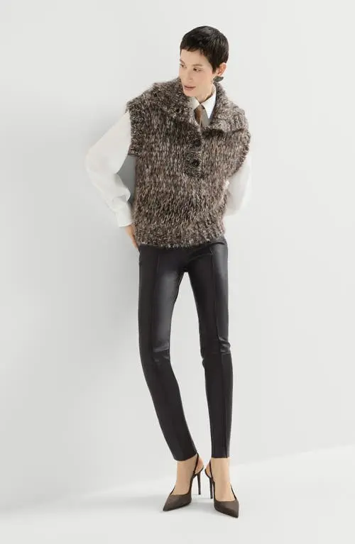 Brunello Cucinelli Stretch Nappa Leather Leggings