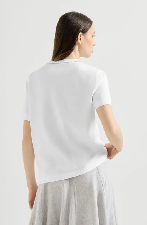 Brunello Cucinelli Cotton Jersey T-shirt With Monili