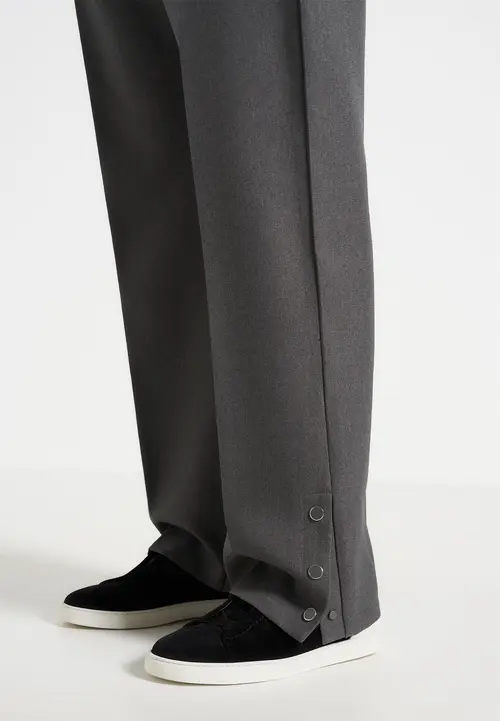 Manière De Voir Boris Wide Leg Tailored Trousers With Button Cuff