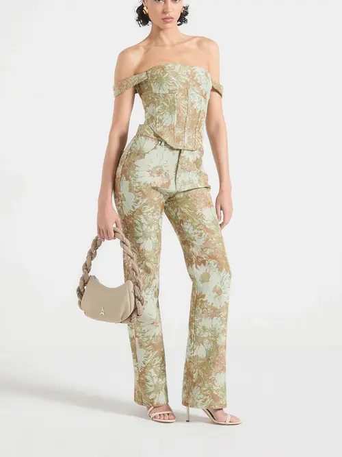 Manière De Voir Jacquard Corset Top - Sage