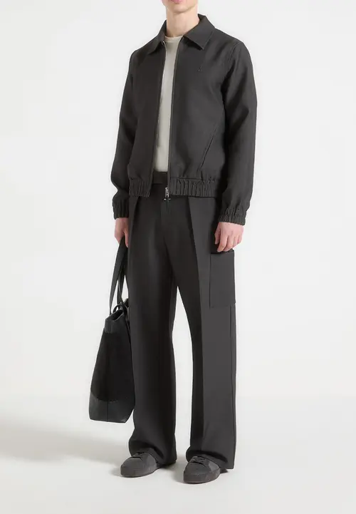 Manière De Voir Luca Wide Leg Trousers With Pleat Pocket Detail - Grey
