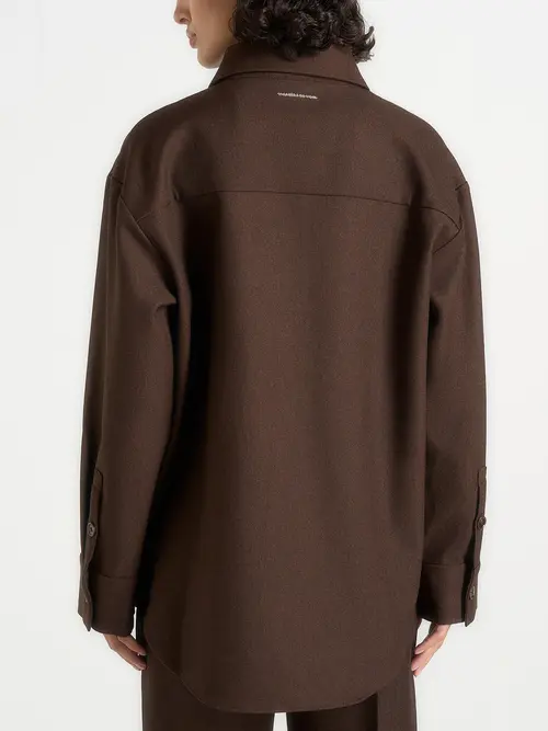 Manière De Voir Oversized Tailored Shirt - Brown