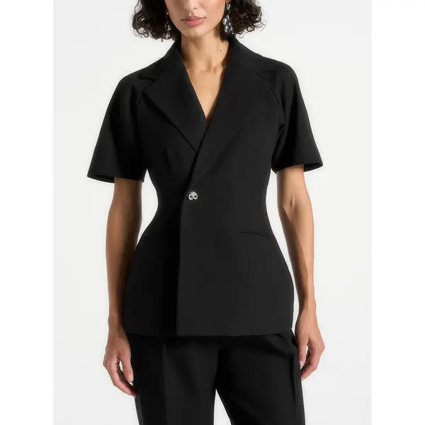 Manière De Voir Malika Structured Short Sleeve Blazer