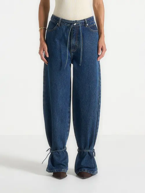 Manière De Voir Faye Wide Mid Rise Jeans - Indigo