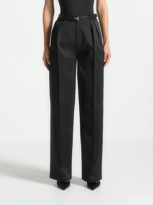 Manière De Voir Julie Pleat Front Trousers - Black