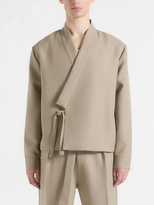 Manière De Voir Robin Textured Wrap Jacket