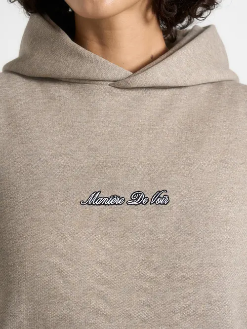 Manière De Voir Relaxed Fit Hoodie - Taupe