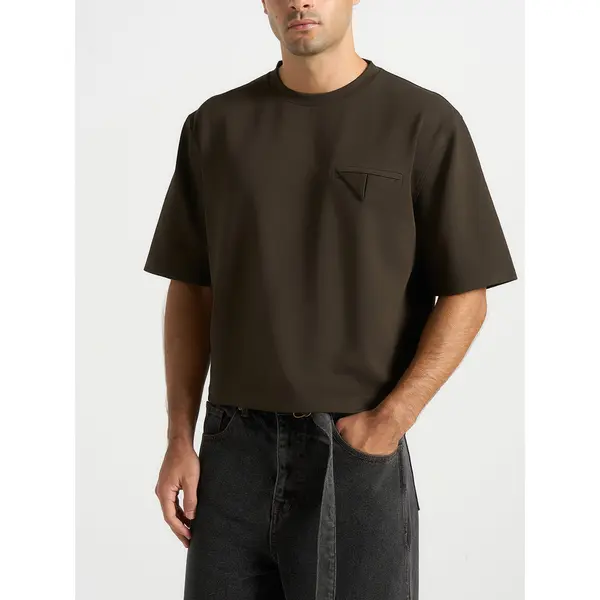 Manière De Voir Leon Boxy Cropped Tee - Olive
