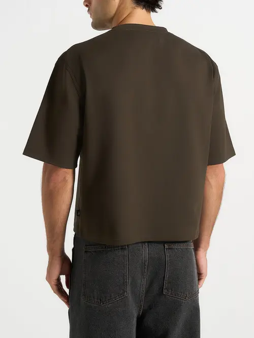 Manière De Voir Leon Boxy Cropped Tee - Olive