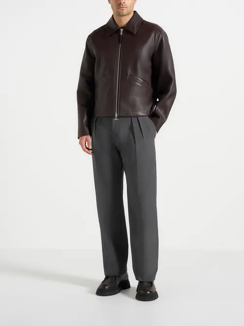 Manière De Voir Pierre Straight Leg Pleat Front Trousers