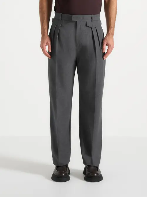 Manière De Voir Pierre Straight Leg Pleat Front Trousers
