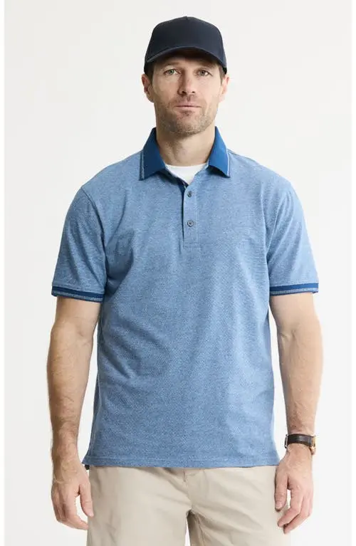 JACHS Luxe Brushed Knit Polo - Navy