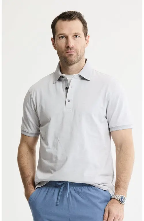 JACHS Luxe Brushed Knit Polo - Stone