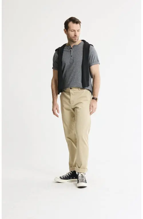 JACHS Cotton Silk Blend Stretch Chino Pants - Khaki