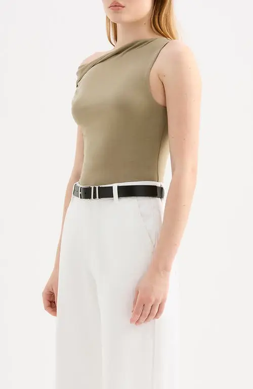 Nude Lucy Chelsea Asymmetrical Neckline Top