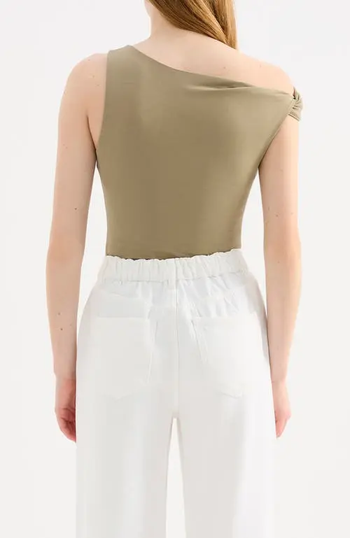 Nude Lucy Chelsea Asymmetrical Neckline Top