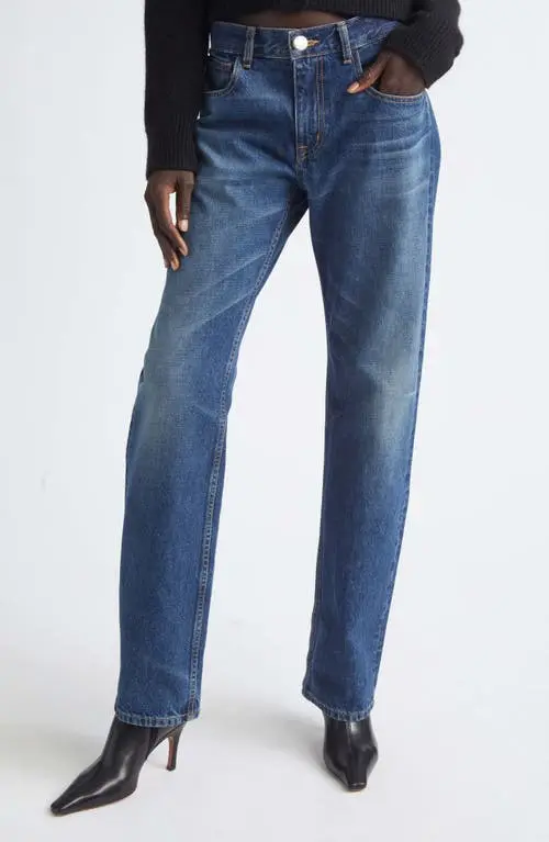 Brandon Maxwell The Beau Classic Straight Leg Jeans - Indigo