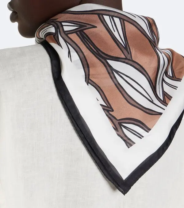 Brunello Cucinelli Printed Silk Twill Scarf