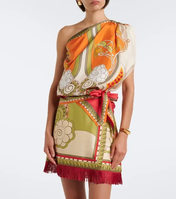 La DoubleJ Ambrosia Placee Printed Silk Twill Top