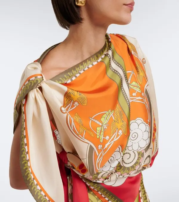 La DoubleJ Ambrosia Placee Printed Silk Twill Top