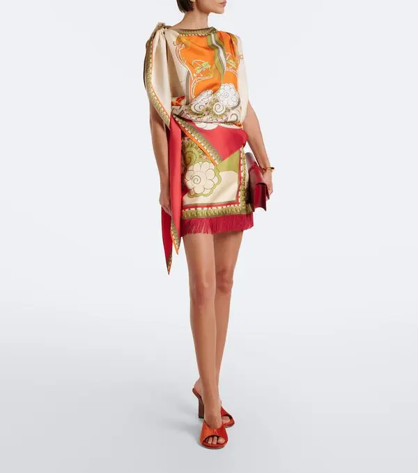 La DoubleJ Ambrosia Placee Printed Silk Twill Top