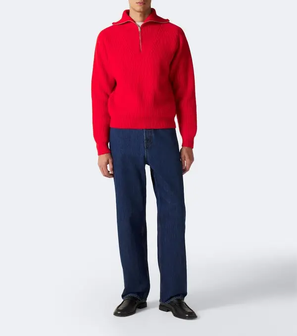 JIL SANDER Wool Half-zip Sweater