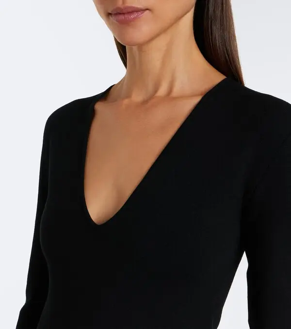 TOTEME V-neck Ribbed Knit Sweater