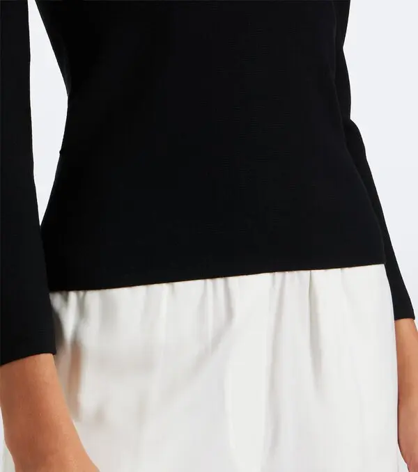 TOTEME V-neck Ribbed Knit Sweater