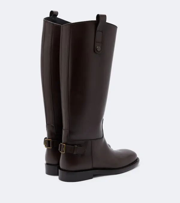Burberry Cavalier Leather Knee-high Boots - Brown
