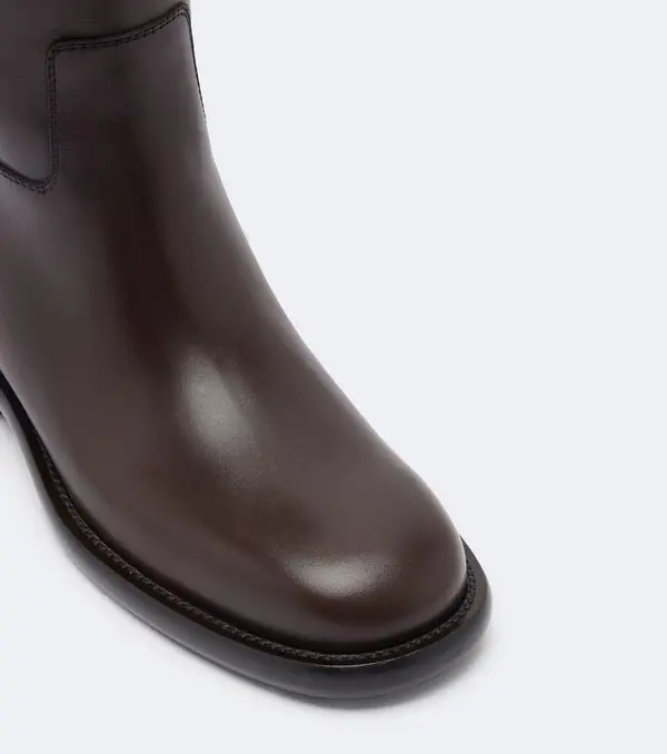 Burberry Cavalier Leather Knee-high Boots - Brown