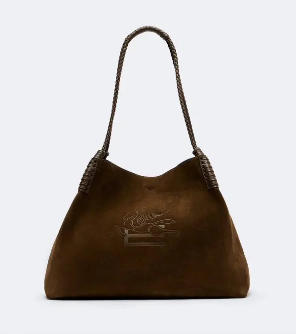 Etro Large Suede Tote Bag - Green
