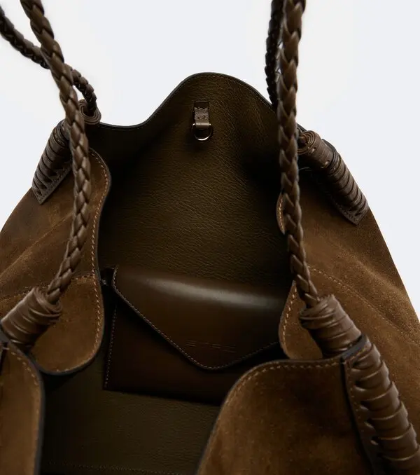 Etro Large Suede Tote Bag - Green