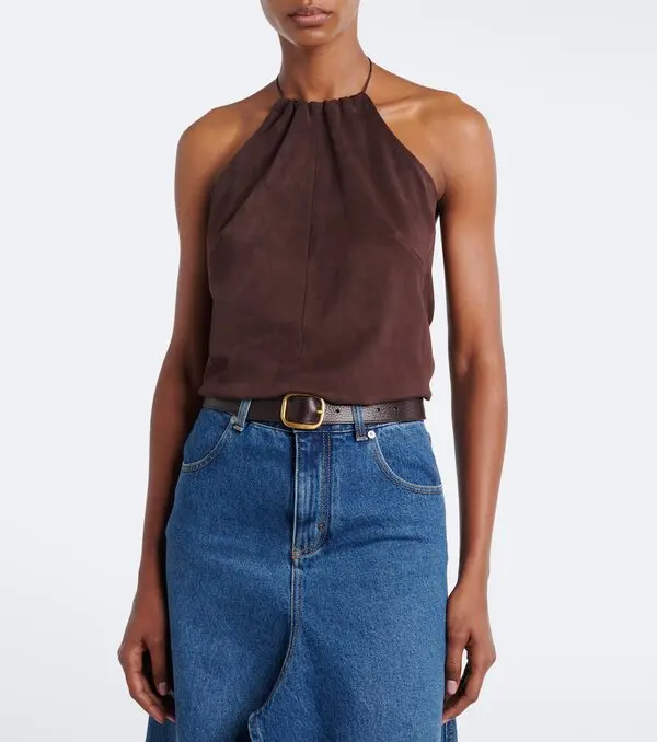 Stouls Rosie Halterneck Suede Top