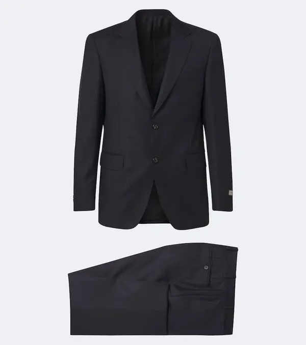 Canali Pinstripe Wool Suit - Blue