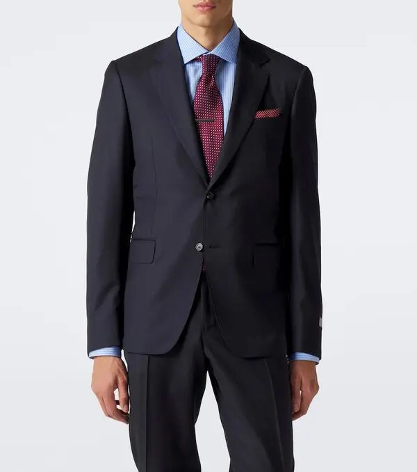 Canali Pinstripe Wool Suit - Blue