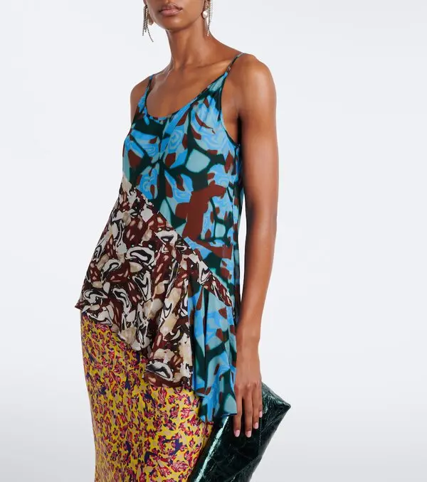 Dries Van Noten Printed Asymmetrical Top