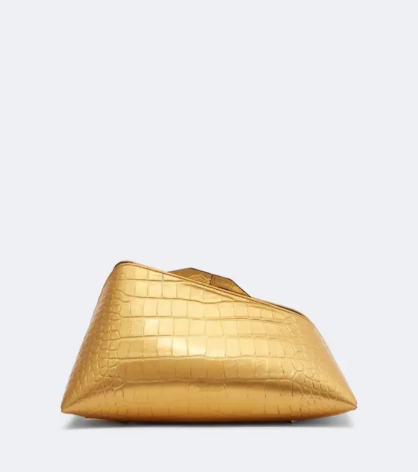 Attico Small Croc-effect Leather Clutch