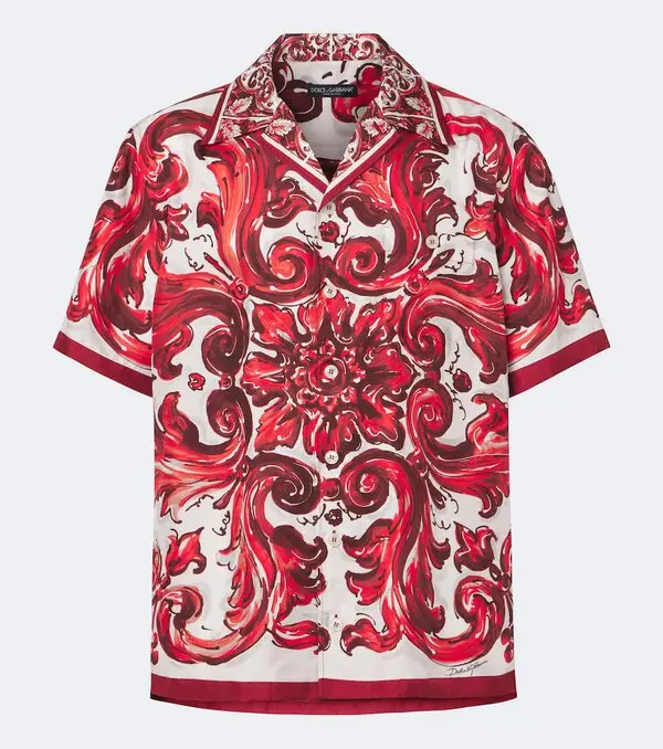Dolce & Gabbana Majolica Silk Twill Shirt