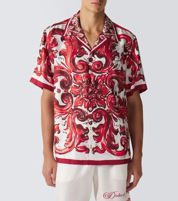 Dolce & Gabbana Majolica Silk Twill Shirt