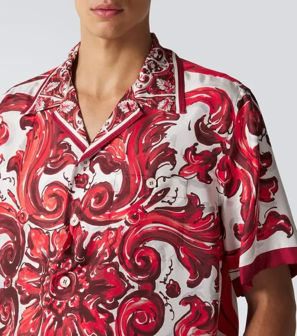 Dolce & Gabbana Majolica Silk Twill Shirt