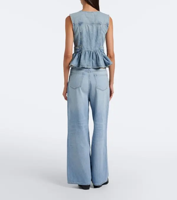 GANNI Marri Wide-leg Jeans In Light Vintage