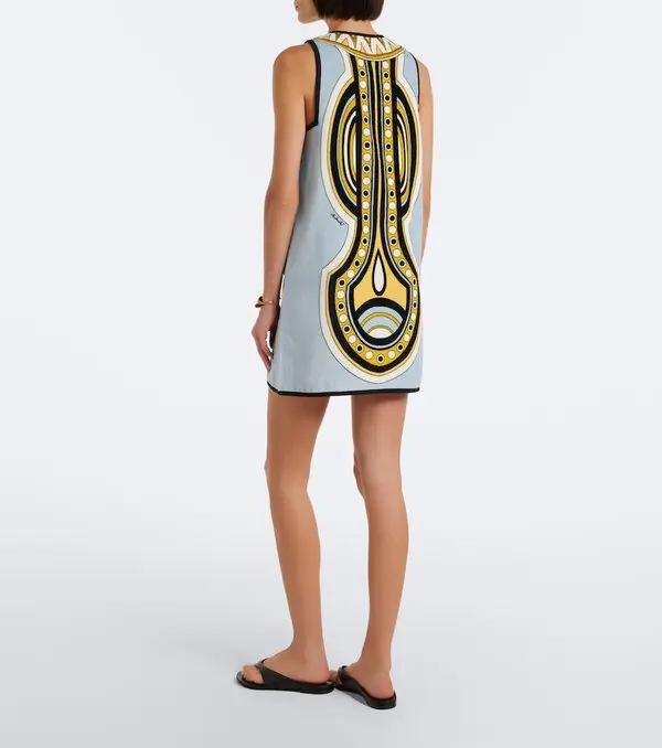 La DoubleJ Totem Printed Cotton Mini Dress