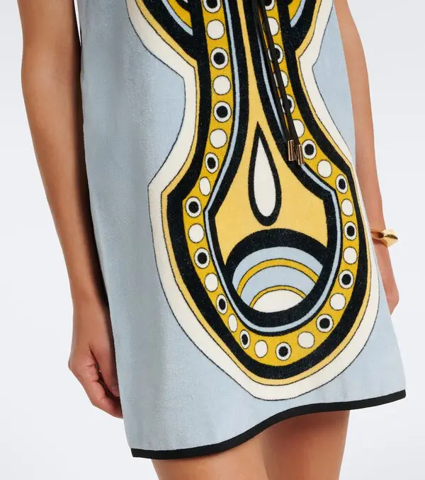 La DoubleJ Totem Printed Cotton Mini Dress