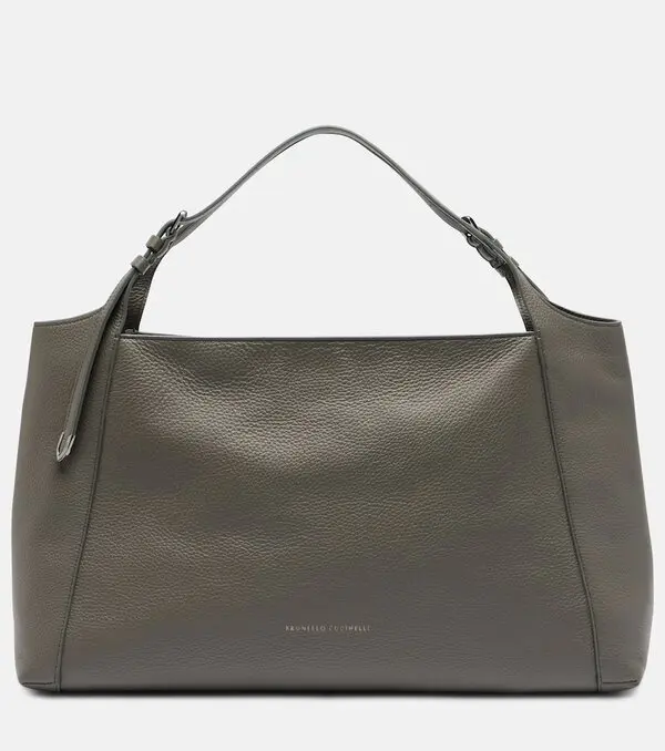 Brunello Cucinelli Medium Leather Tote Bag