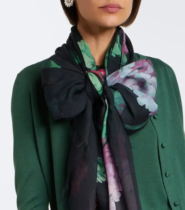 Carolina Herrera Floral Scarf