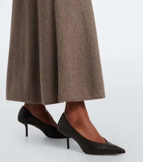 Max Mara Leather Pointed Toe High Heel Pumps