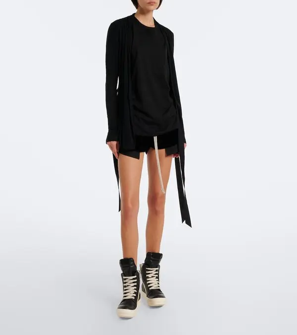 Rick Owens Geobasket Leather High-top Sneakers - Black