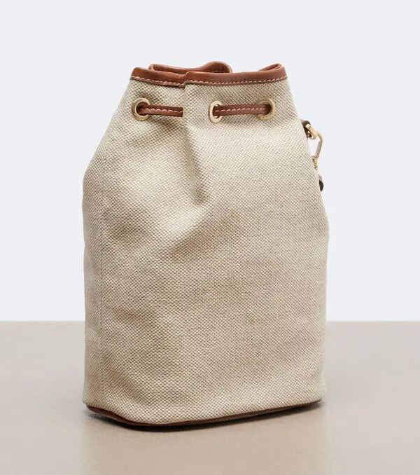 Prada Small Canvas And Leather Pouch