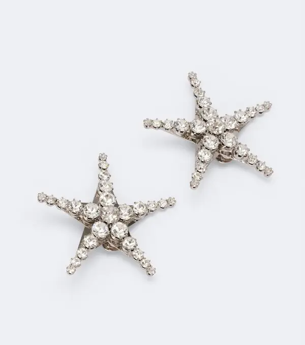 Alessandra Rich Crystal-embellished Star Earrings