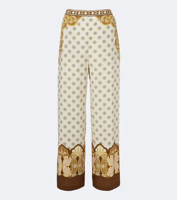 La DoubleJ Club Printed Wide-leg Pants